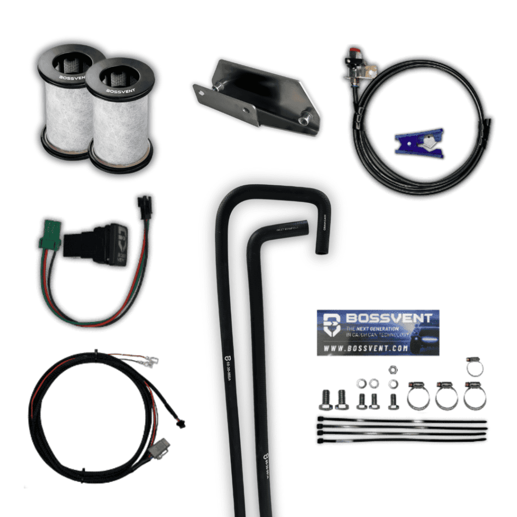 BossVent Isuzu D-Max Catch Can Kit - Blue