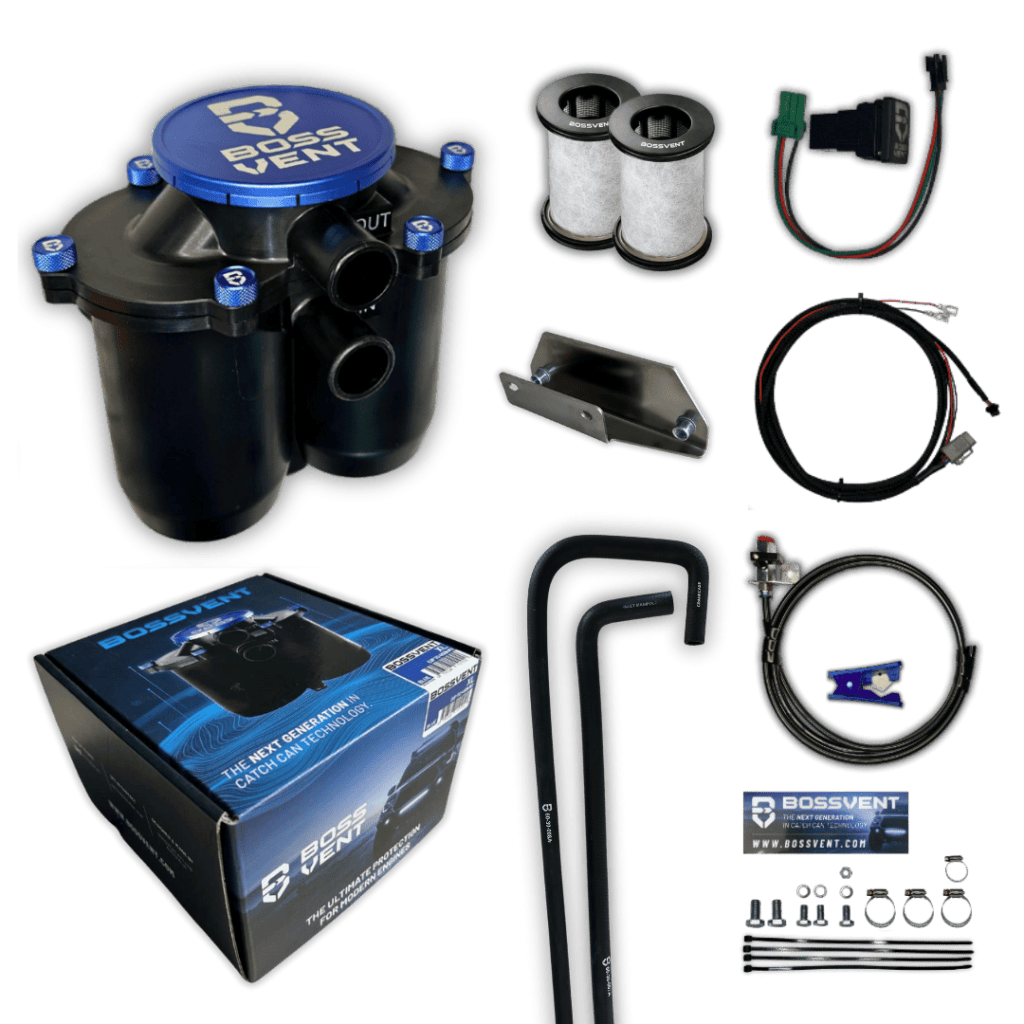 BossVent Isuzu D-Max Catch Can Kit - Blue