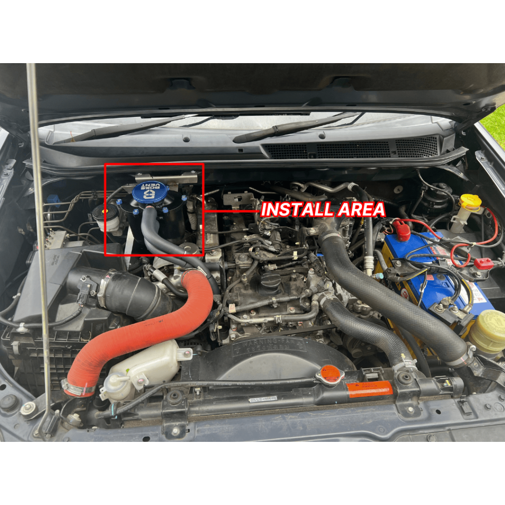 Bossvent Isuzu D-MAX (2017-2020 3.0L TD DOHC 4JJ1-TCX) Oil Catch Can Kit